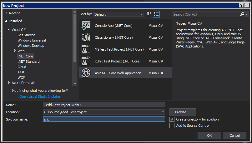 Setting up new .Net projects - Tedds blog